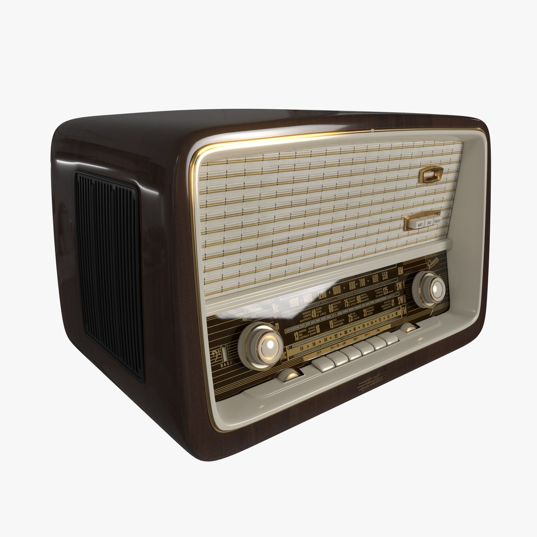 3D Polka 813 Vintage Radio Graetz Speaker WW2 Tuner Transistor Model ...