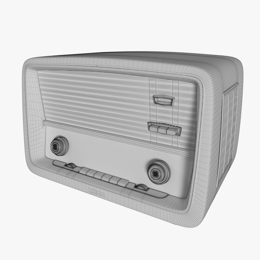 3D Polka 813 Vintage Radio Graetz Speaker WW2 Tuner Transistor Model ...