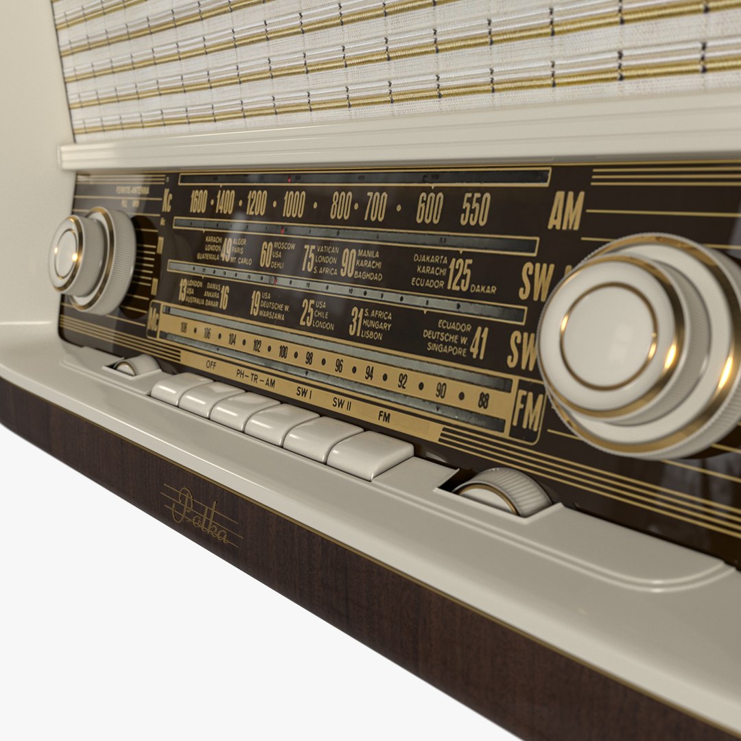 3D Polka 813 Vintage Radio Graetz Speaker WW2 Tuner Transistor Model ...