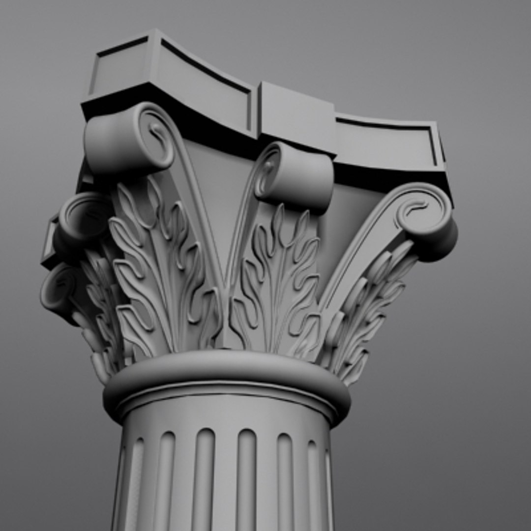 3d Fluted Column Model