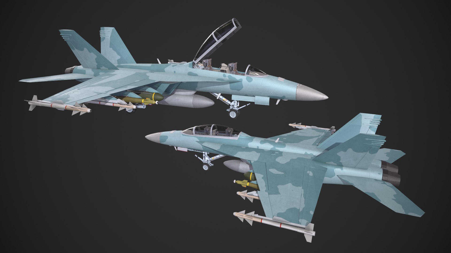 3D F-18 Super Hornet Model - TurboSquid 2113265
