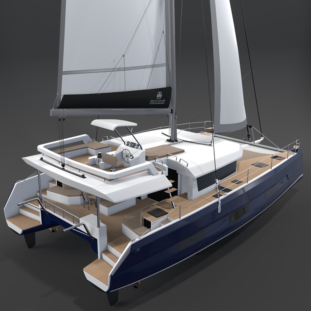 Dufour 48 Sailing Catamaran Blue 3D - TurboSquid 2089829