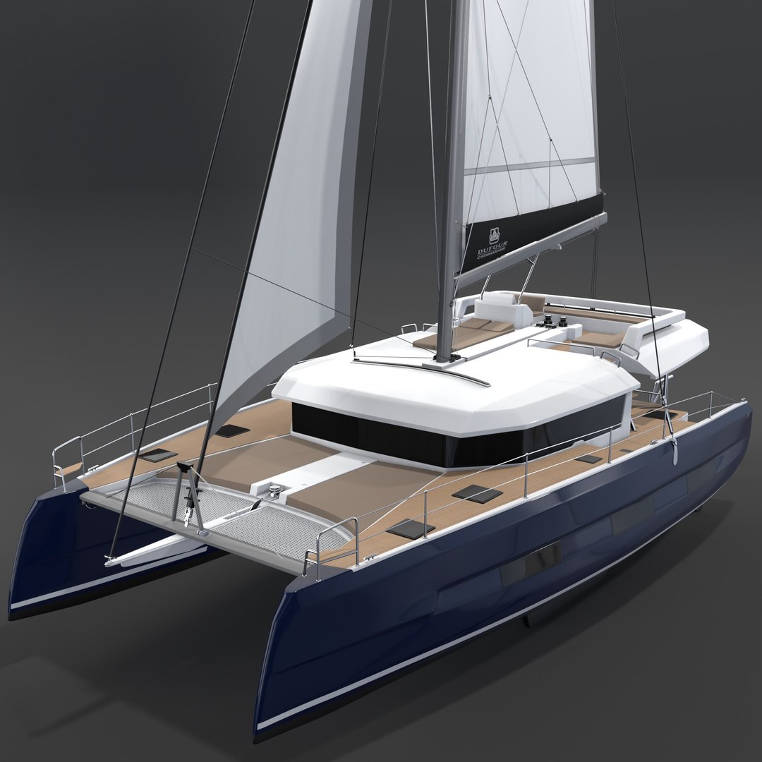 Dufour 48 Sailing Catamaran Blue 3D - TurboSquid 2089829