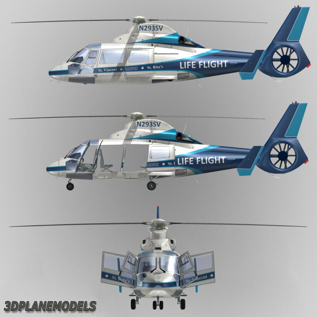 3dsmax eurocopter dauphin ii life