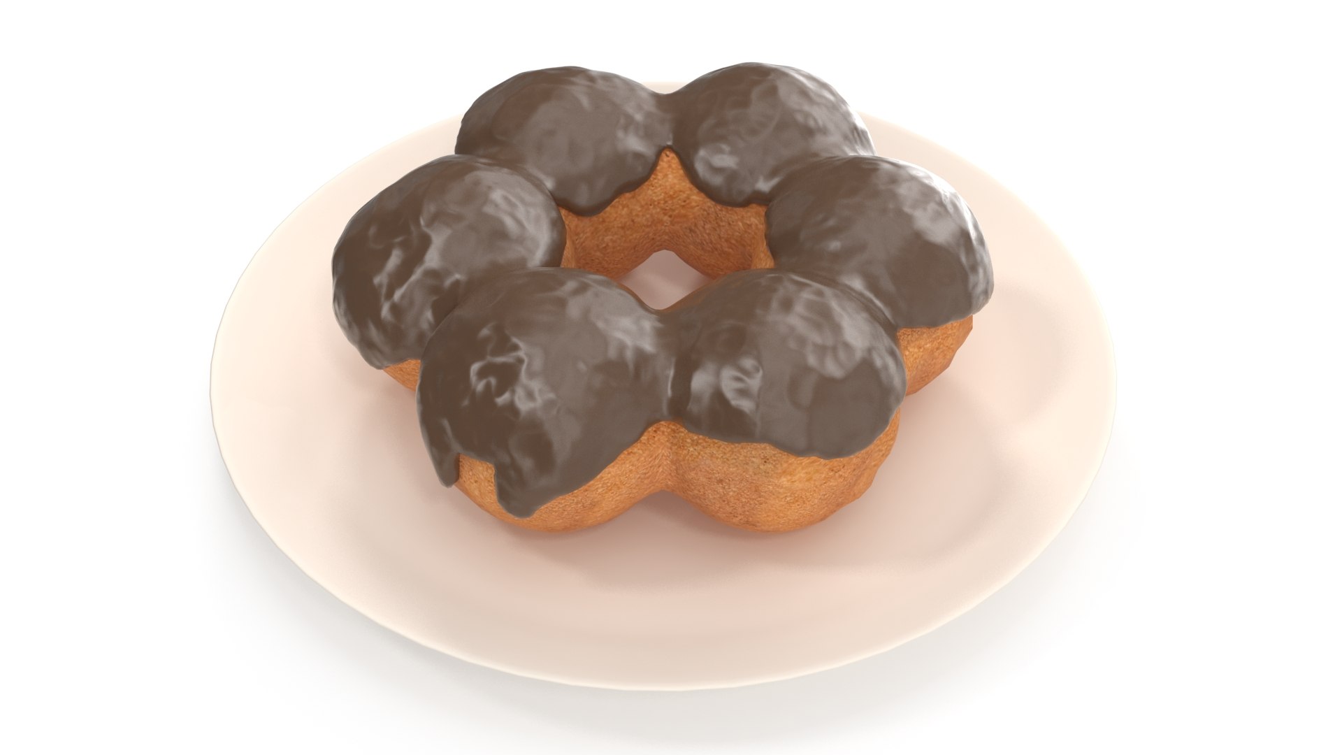 3D Chocolate Mochi Donut Model - TurboSquid 2102889
