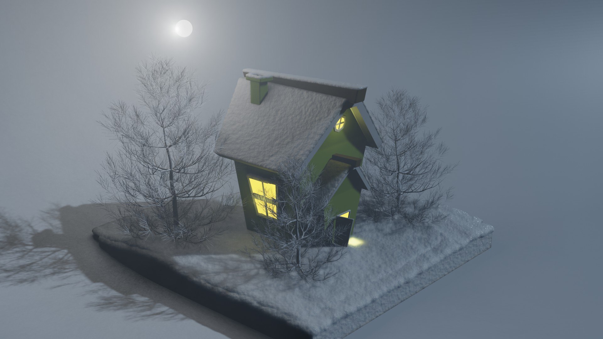 Winter Cabin 3D Model - TurboSquid 2184085