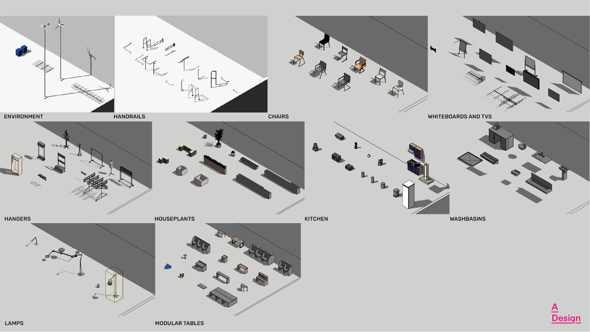3D All families - 1275 pieces - Revit families - TurboSquid 2018416