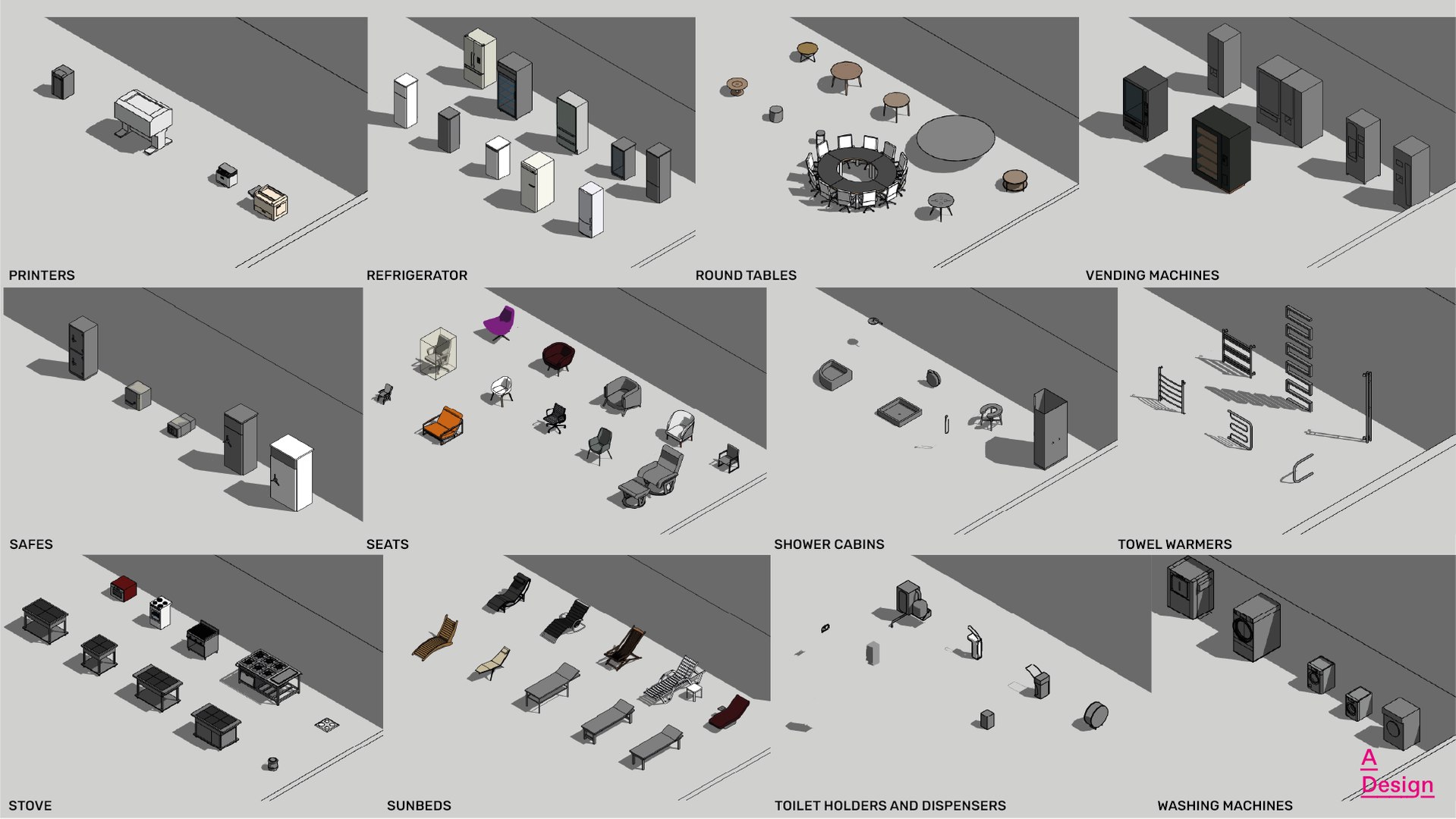 3D All families - 1275 pieces - Revit families - TurboSquid 2018416