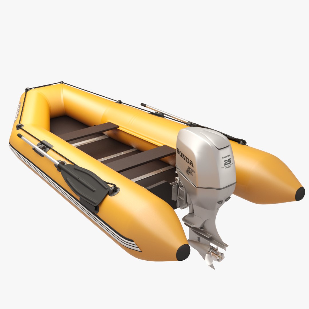 Inflatable Engine Boat Orange Max