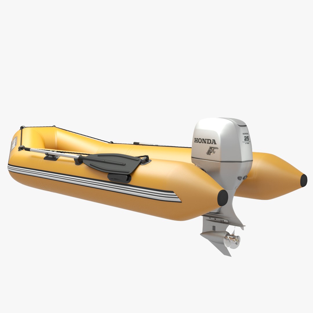 Inflatable Engine Boat Orange Max