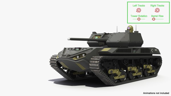 Ripsaw M5 Electric Tank Rigged 3D model - TurboSquid 1788011
