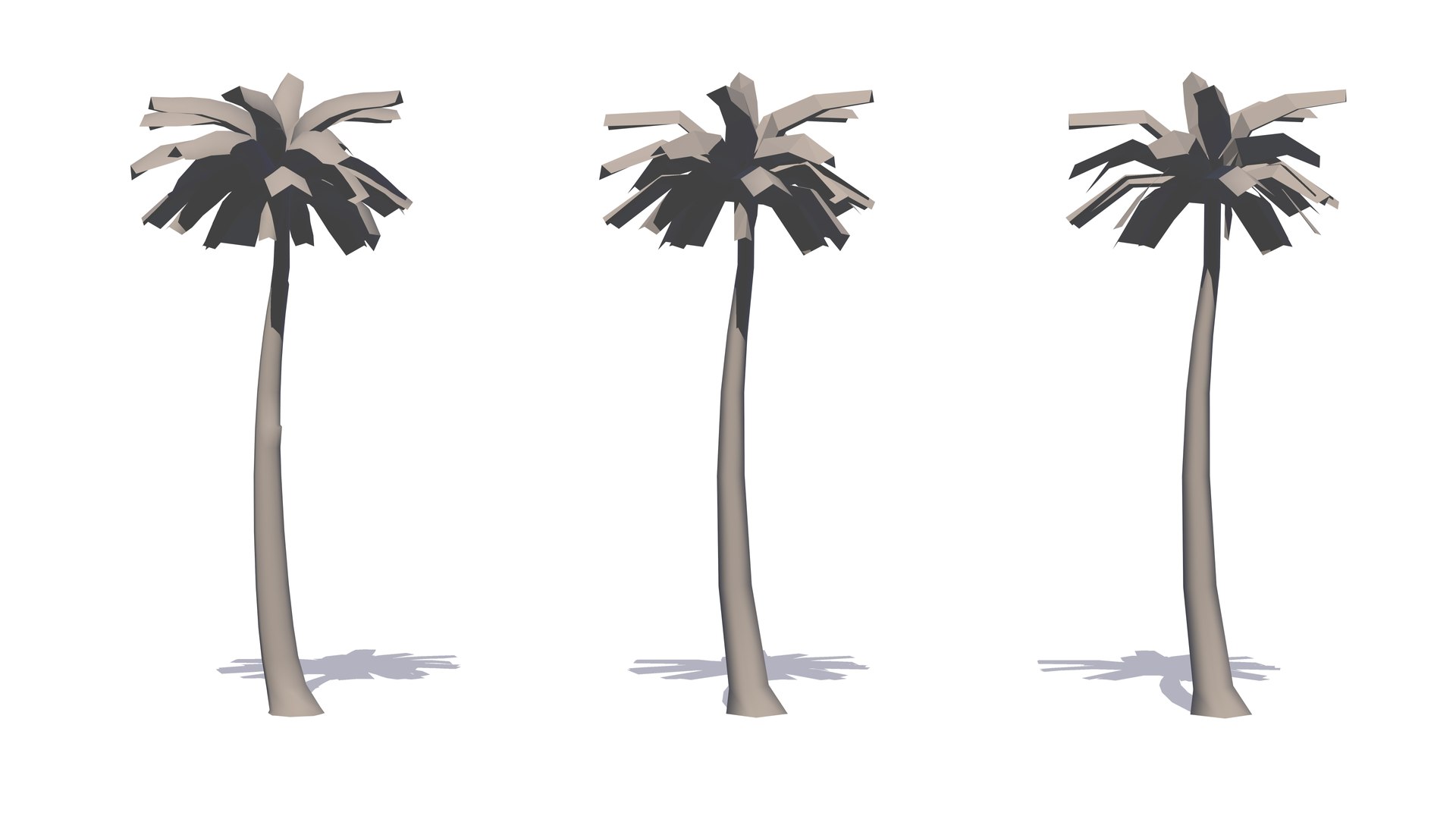 Palm Trees Low Poly Game Ready 3D Model - TurboSquid 1999181