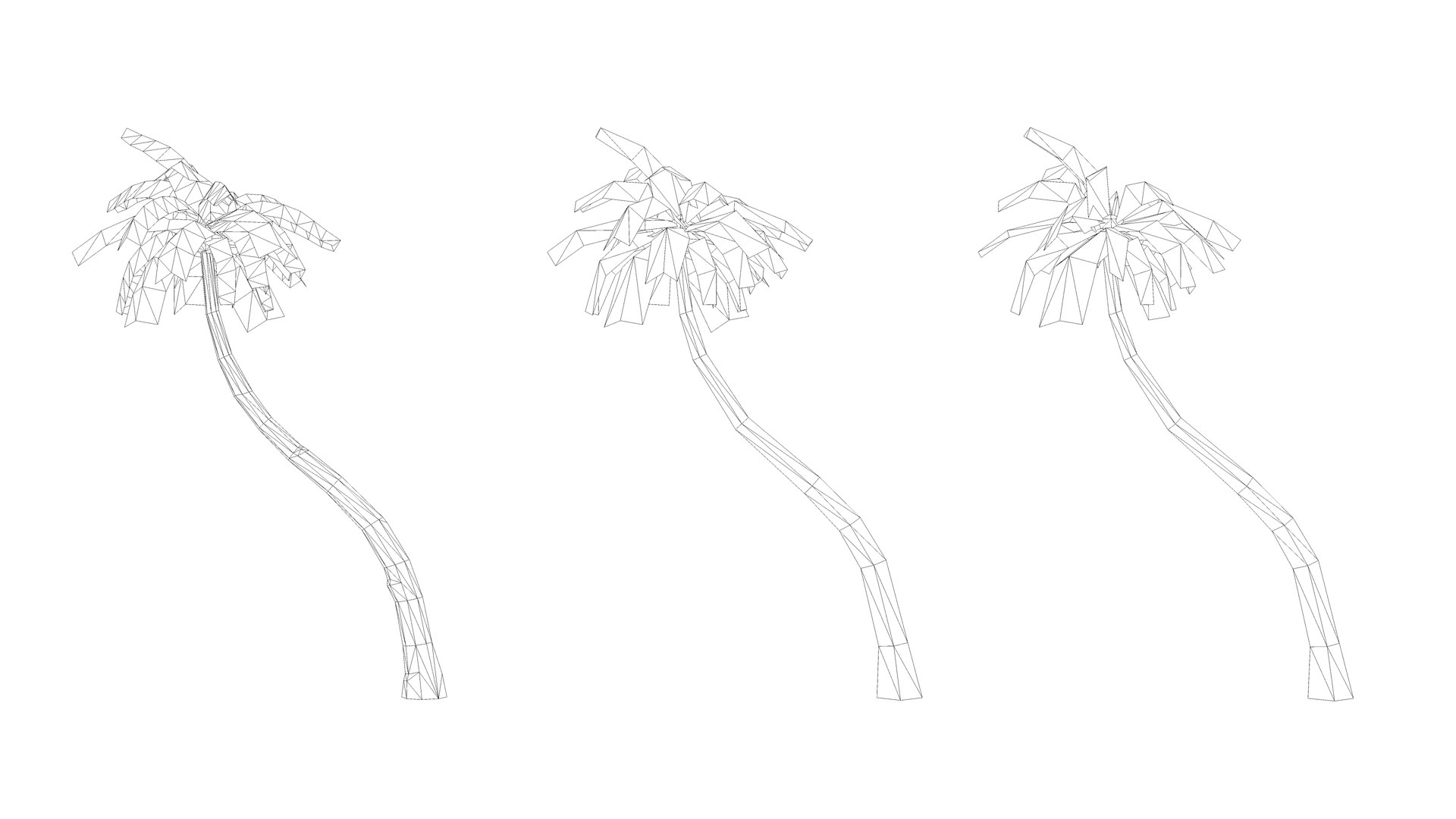 Palm Trees Low Poly Game Ready 3D Model - TurboSquid 1999181