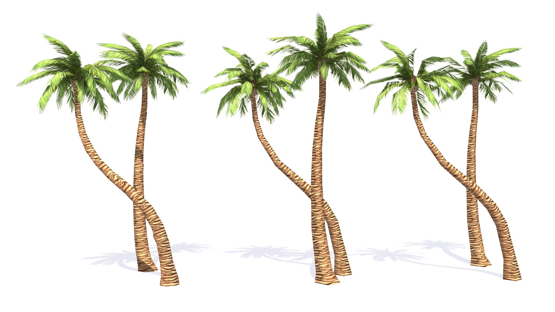 Palm Trees Low Poly Game Ready 3D Model - TurboSquid 1999181