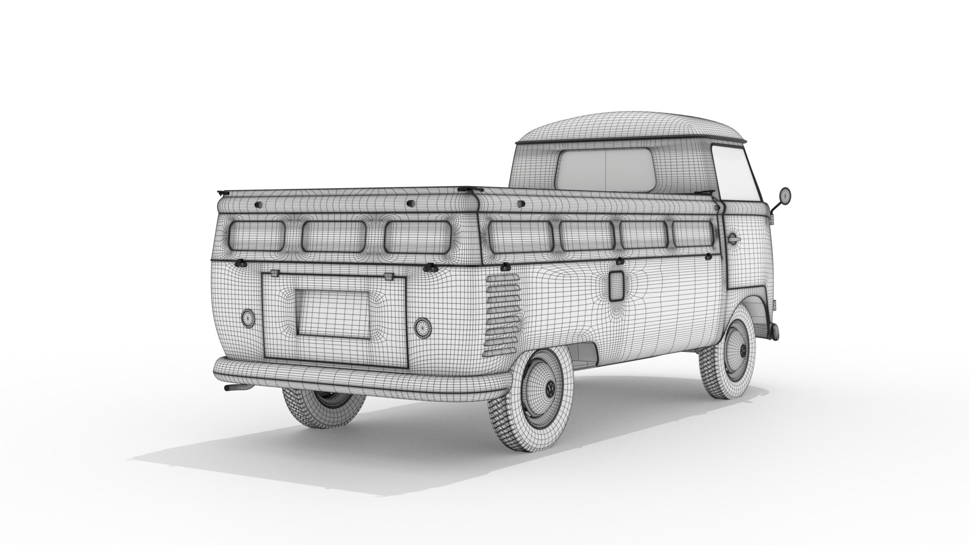 Volkswagen Transporter T1 - Pickup model - TurboSquid 2067714