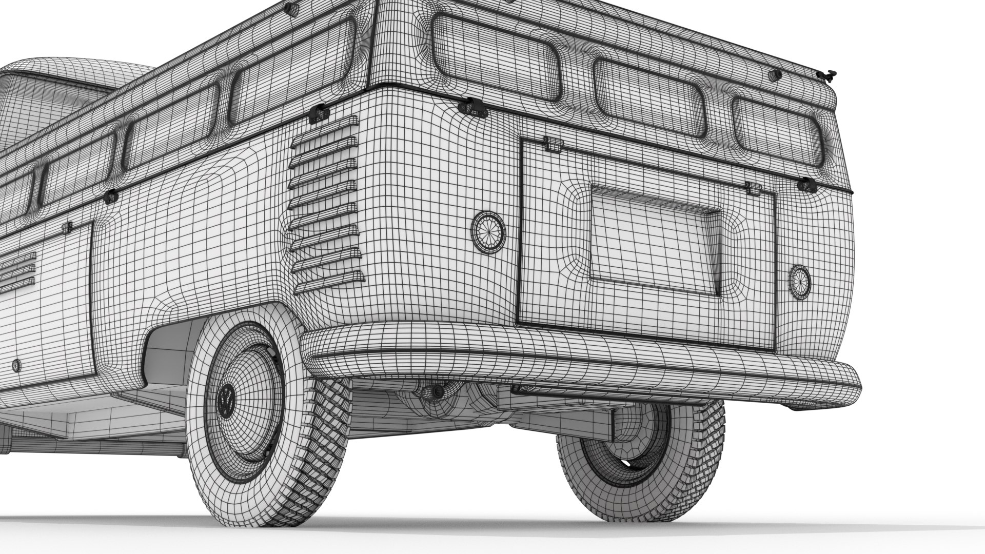 Volkswagen Transporter T1 - Pickup model - TurboSquid 2067714