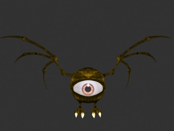 3d max eyeball monster
