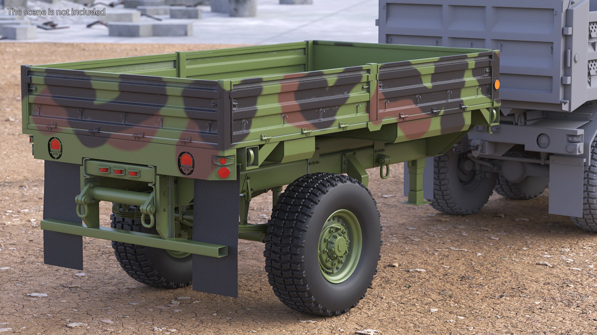 Military Cargo Trailer M1082 Camouflage 3D Model - TurboSquid 1764796