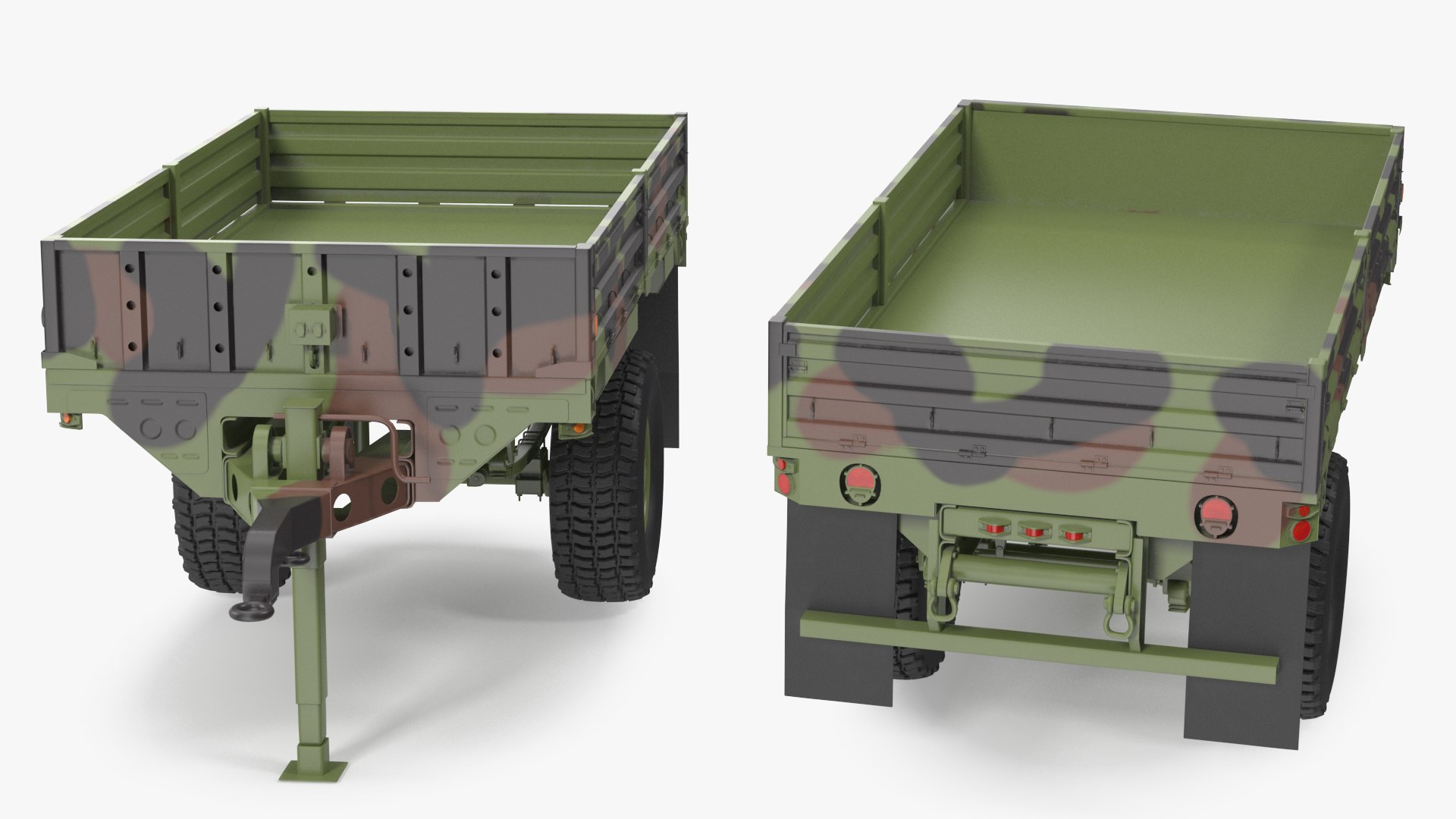Military Cargo Trailer M1082 Camouflage 3D model - TurboSquid 1764796
