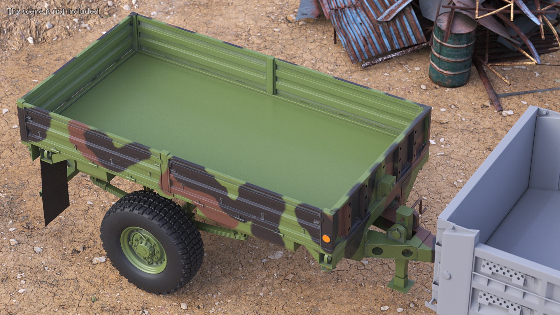 Military Cargo Trailer M1082 Camouflage 3D Model - TurboSquid 1764796