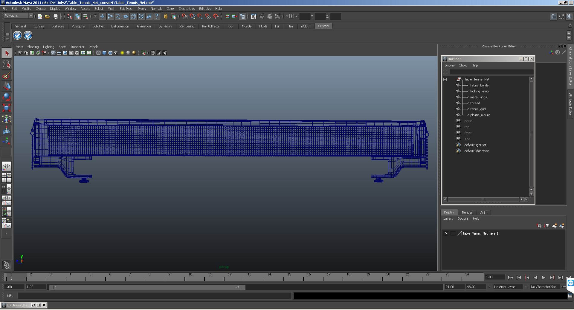 3D Table Tennis Net - TurboSquid 1304804