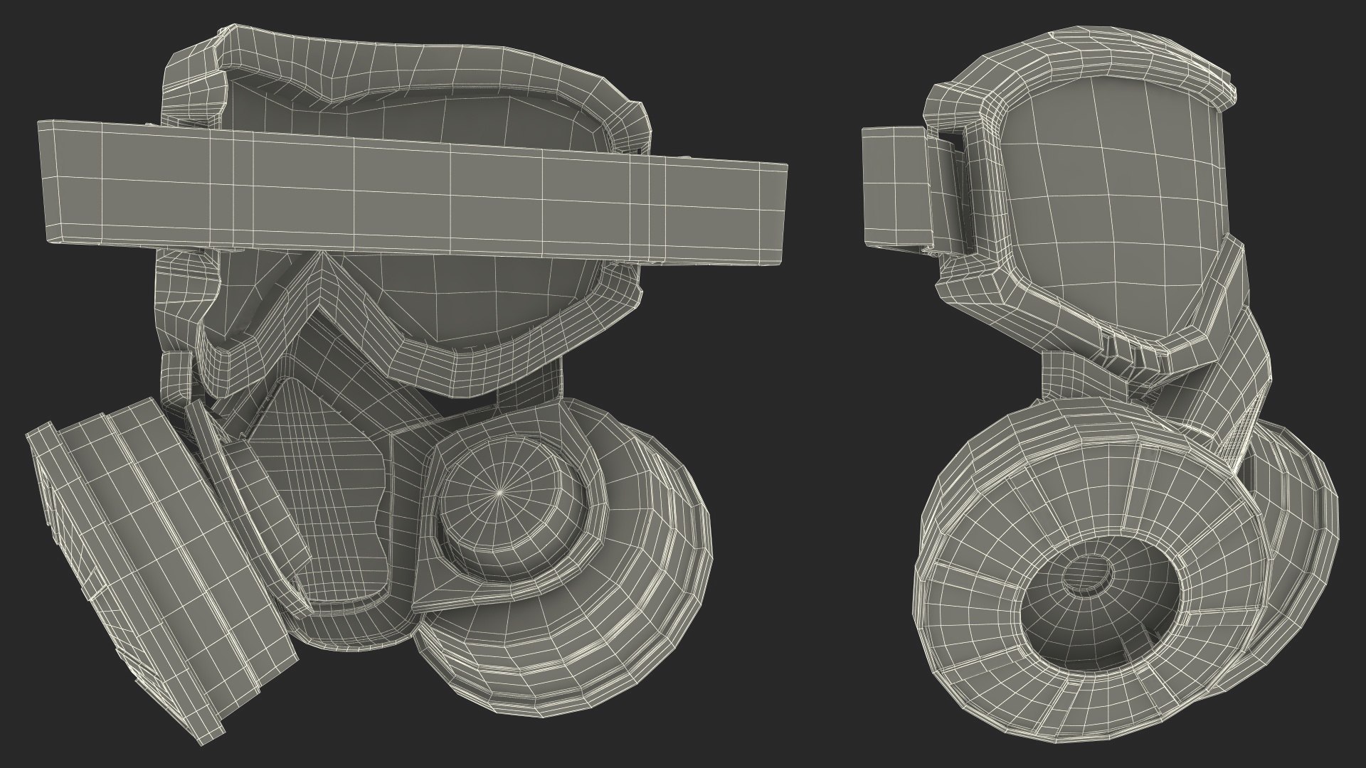 Cyberpunk Neon Gas Mask Purple Model - TurboSquid 2102431