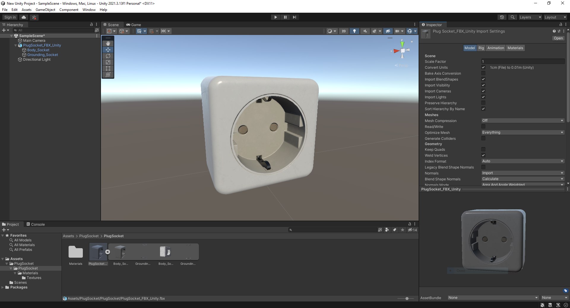 Plug Socket 3D - TurboSquid 1720268