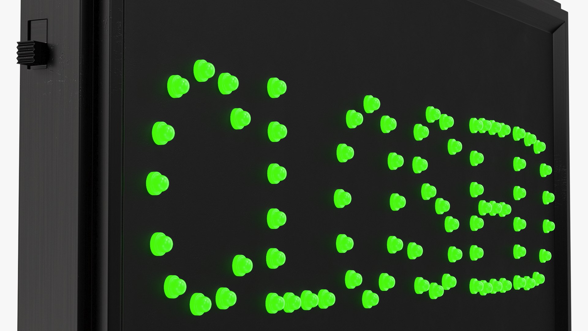 3D LED Light Business Sign Closed Green ON Model - TurboSquid 2110841