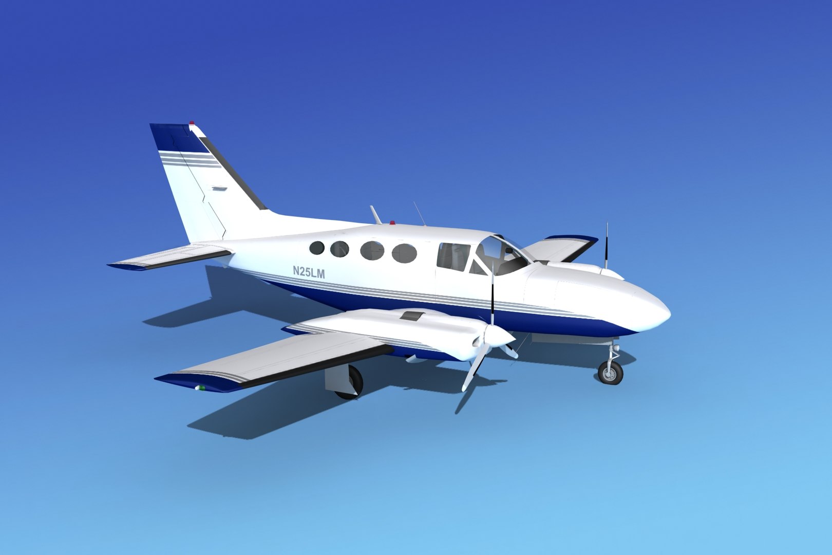 3d scale cessna 421 golden eagle model