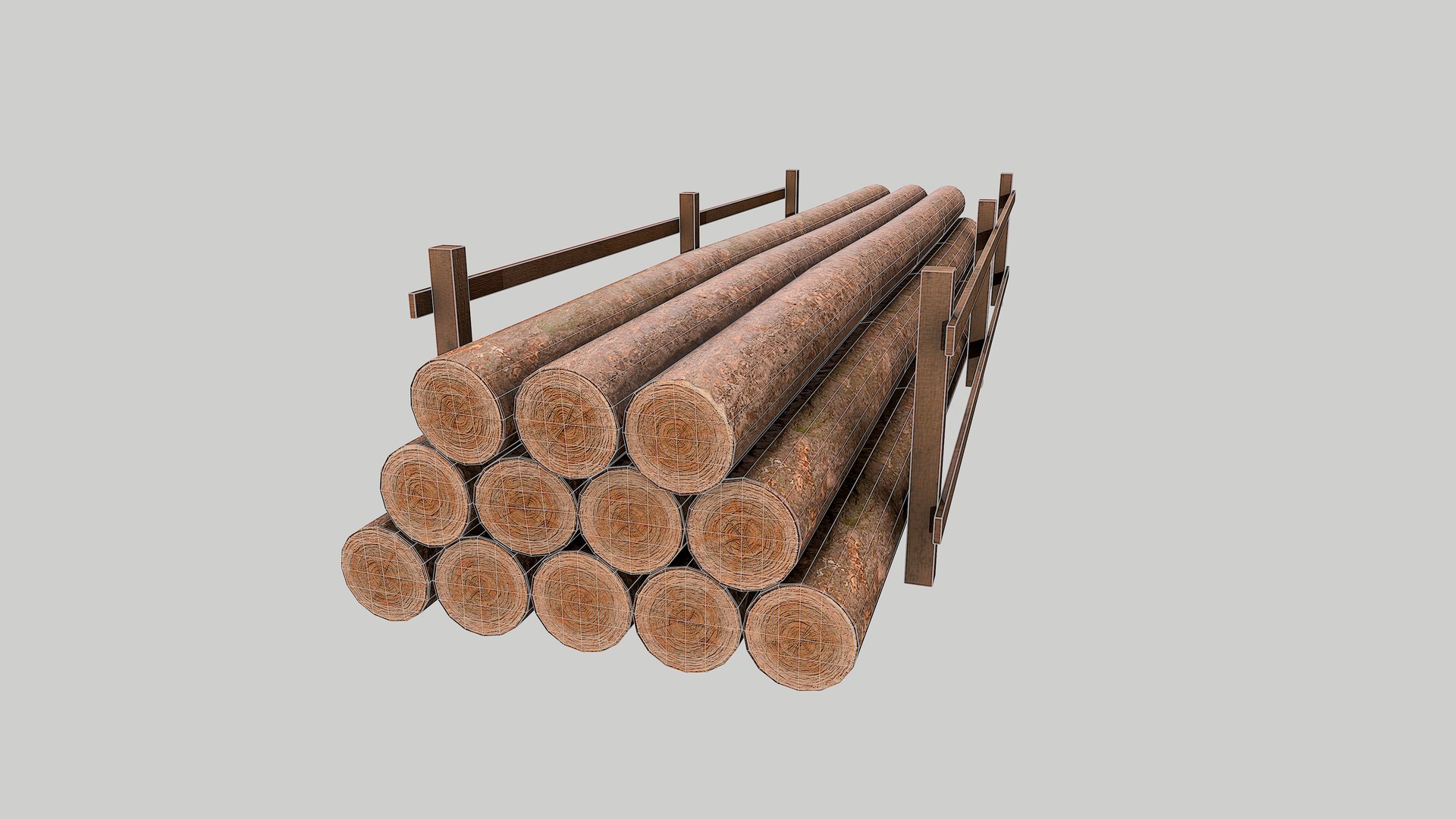 3D Model Wood Logs V1 With PBR 4K 8K - TurboSquid 1730506
