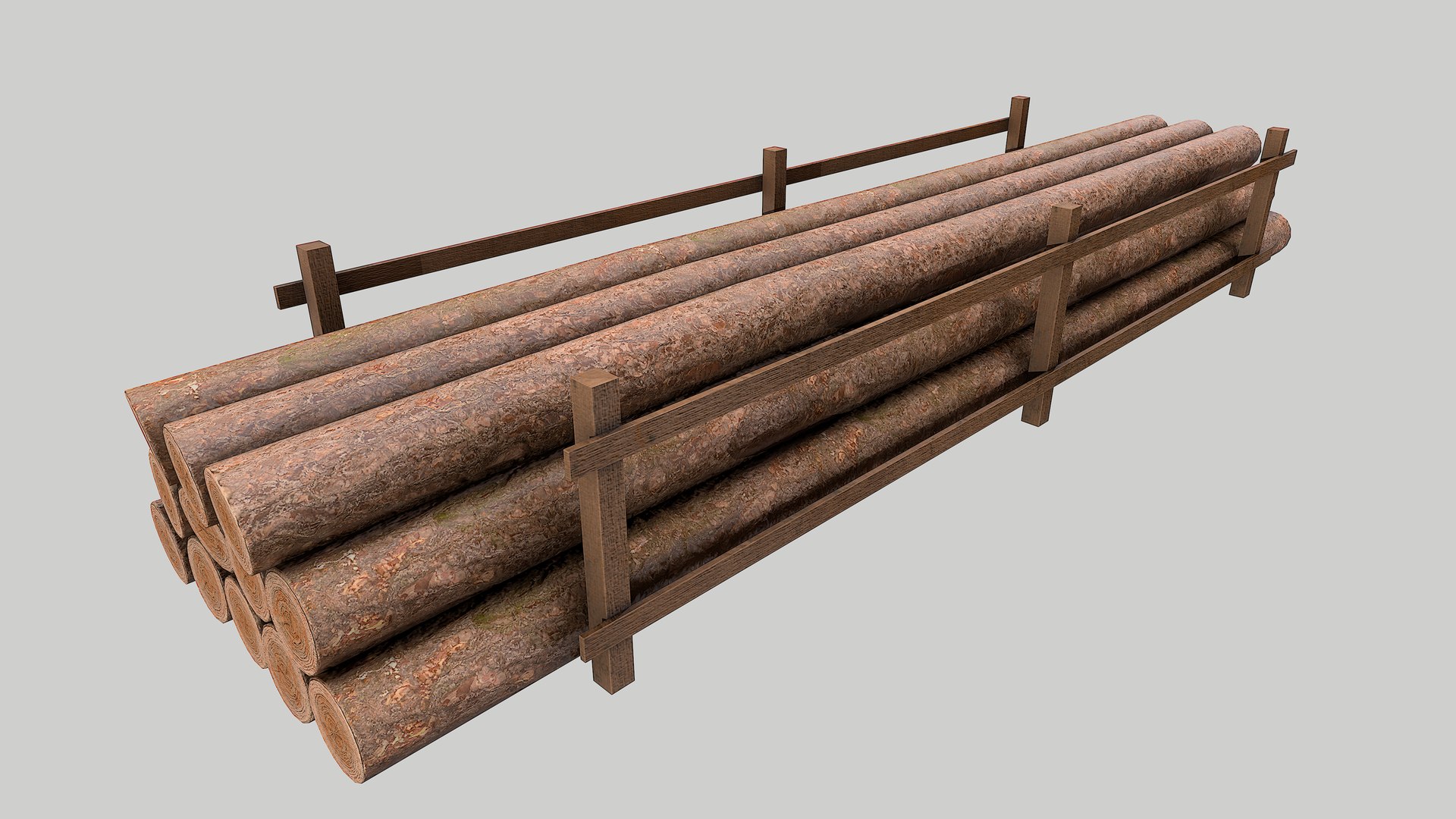3D Model Wood Logs V1 With PBR 4K 8K - TurboSquid 1730506