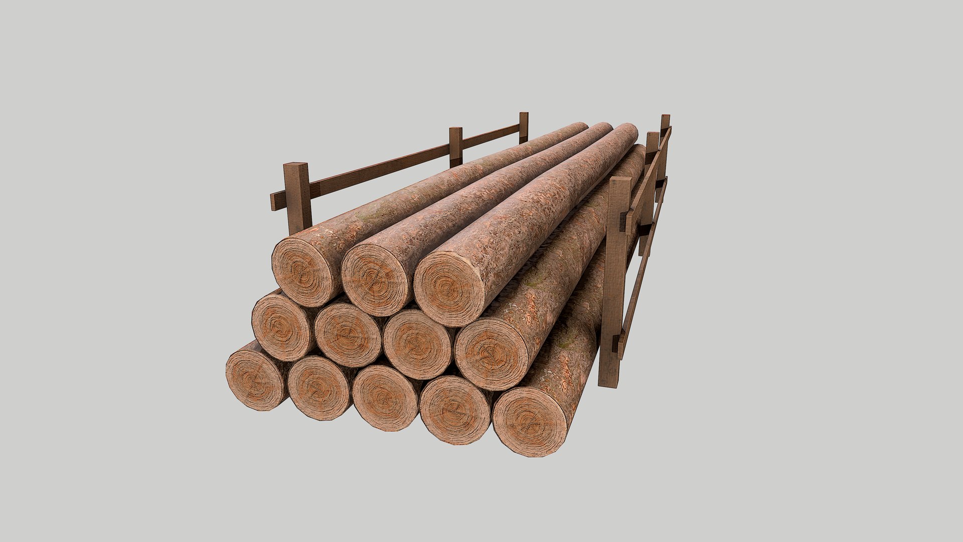 3D Model Wood Logs V1 With PBR 4K 8K - TurboSquid 1730506