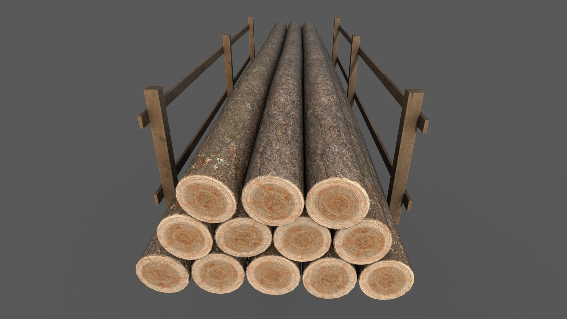 3D Model Wood Logs V1 With PBR 4K 8K - TurboSquid 1730506