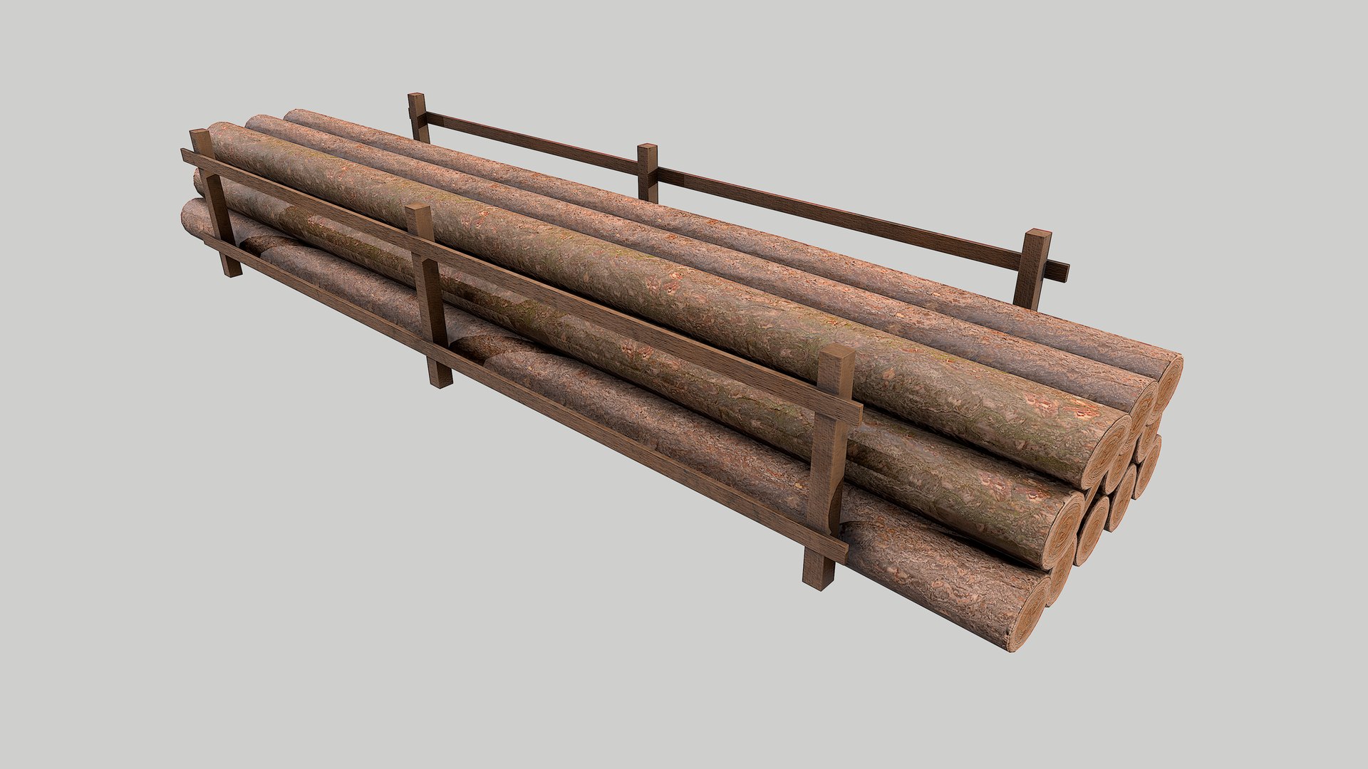 3D Model Wood Logs V1 With PBR 4K 8K - TurboSquid 1730506