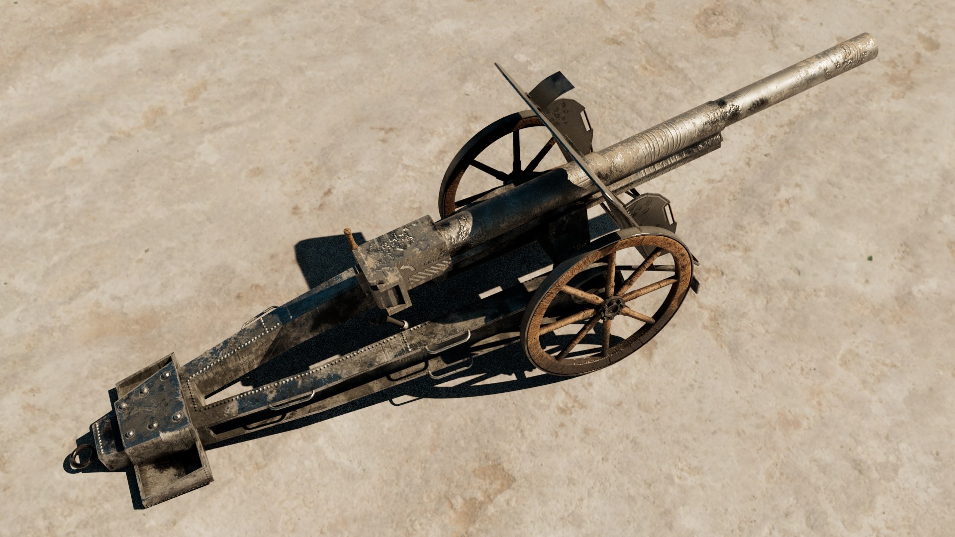 Field Gun 3D Model - TurboSquid 1839374