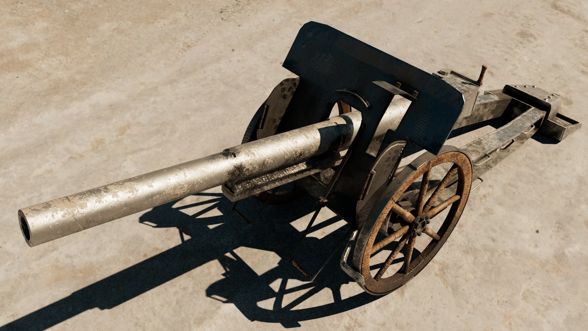 Field Gun 3D Model - TurboSquid 1839374