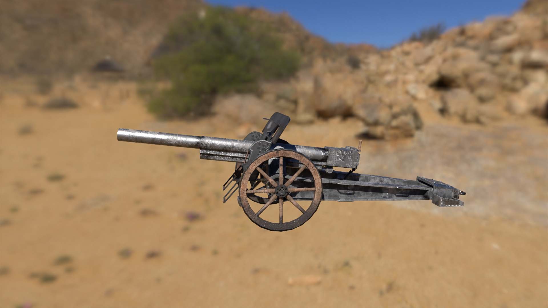 Field Gun 3D Model - TurboSquid 1839374