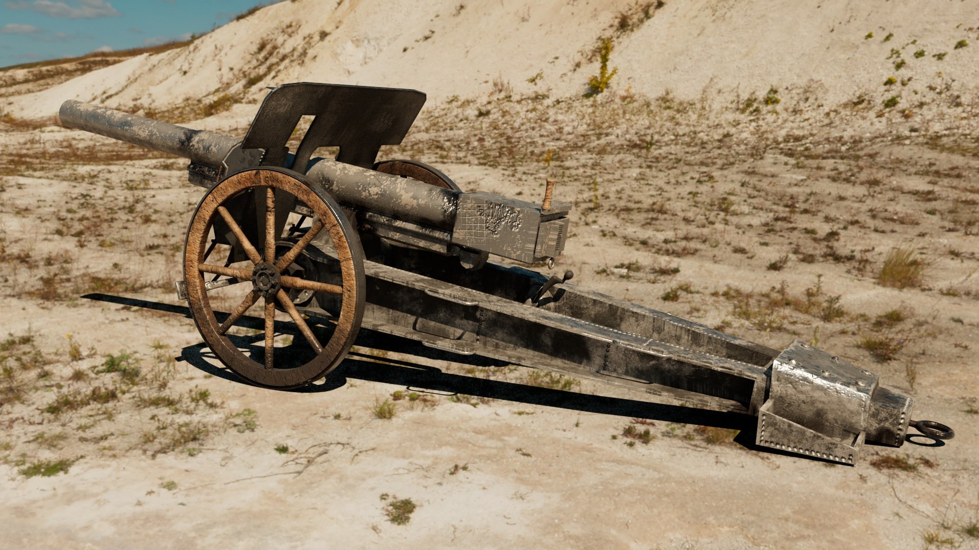 Field Gun 3D Model - TurboSquid 1839374