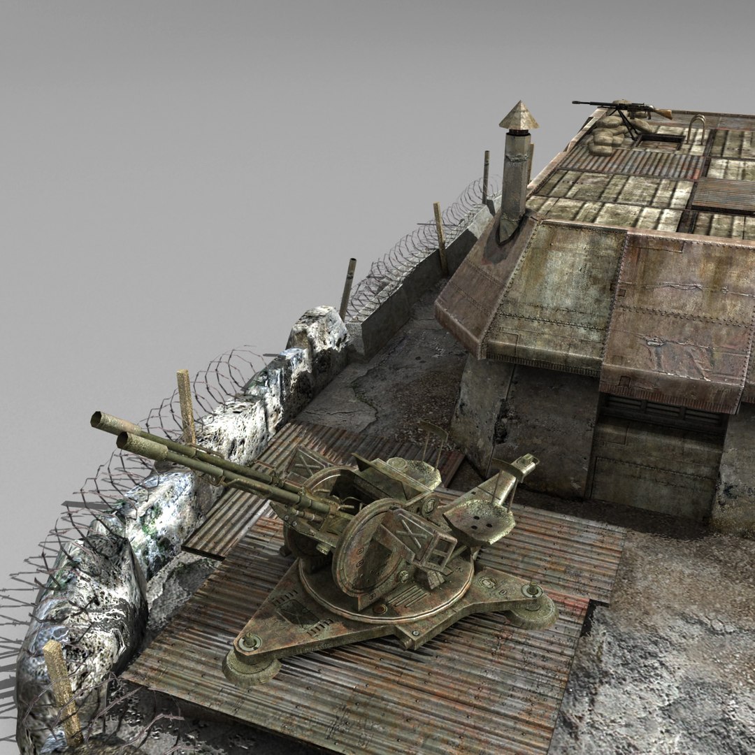 3d model of military outpost