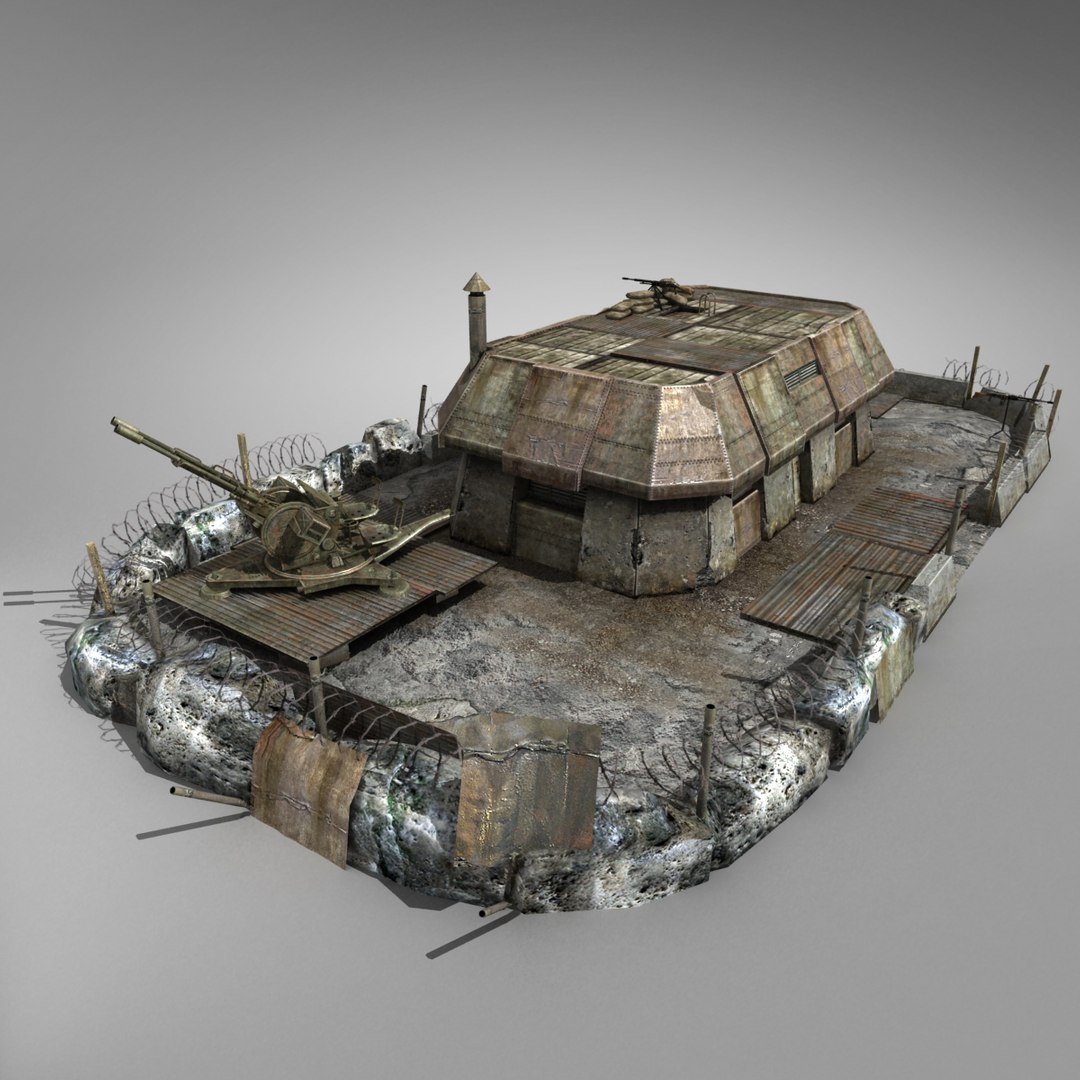 3d model of military outpost