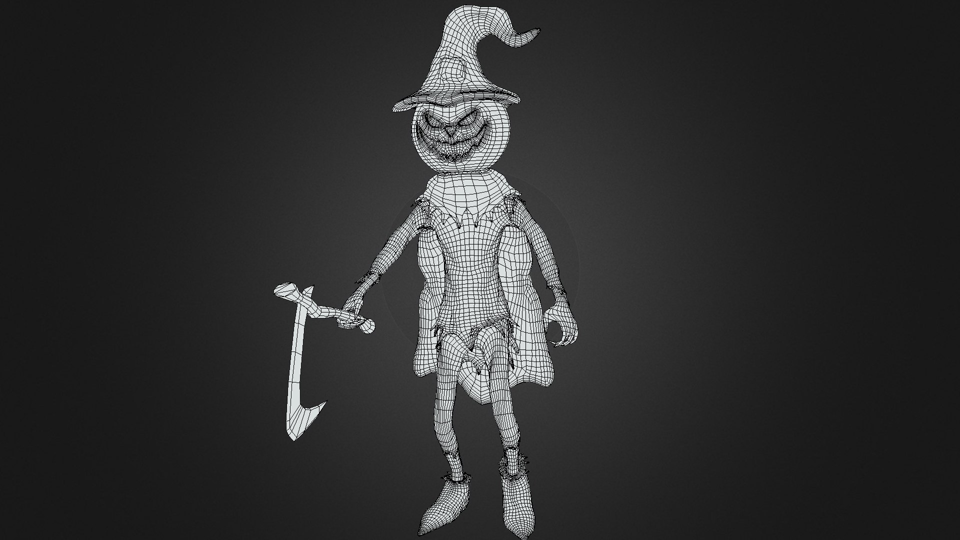 Scary Pumpkin Scarecrow - Mad Jackal 3D Model - TurboSquid 1862947