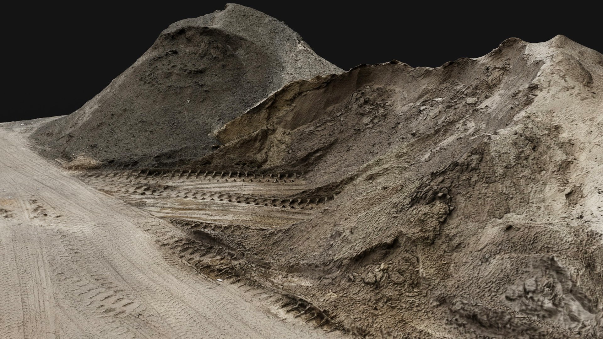 3D Construction-site Terrain Sand Piles Pt2 Hill Photogrammetry Model ...