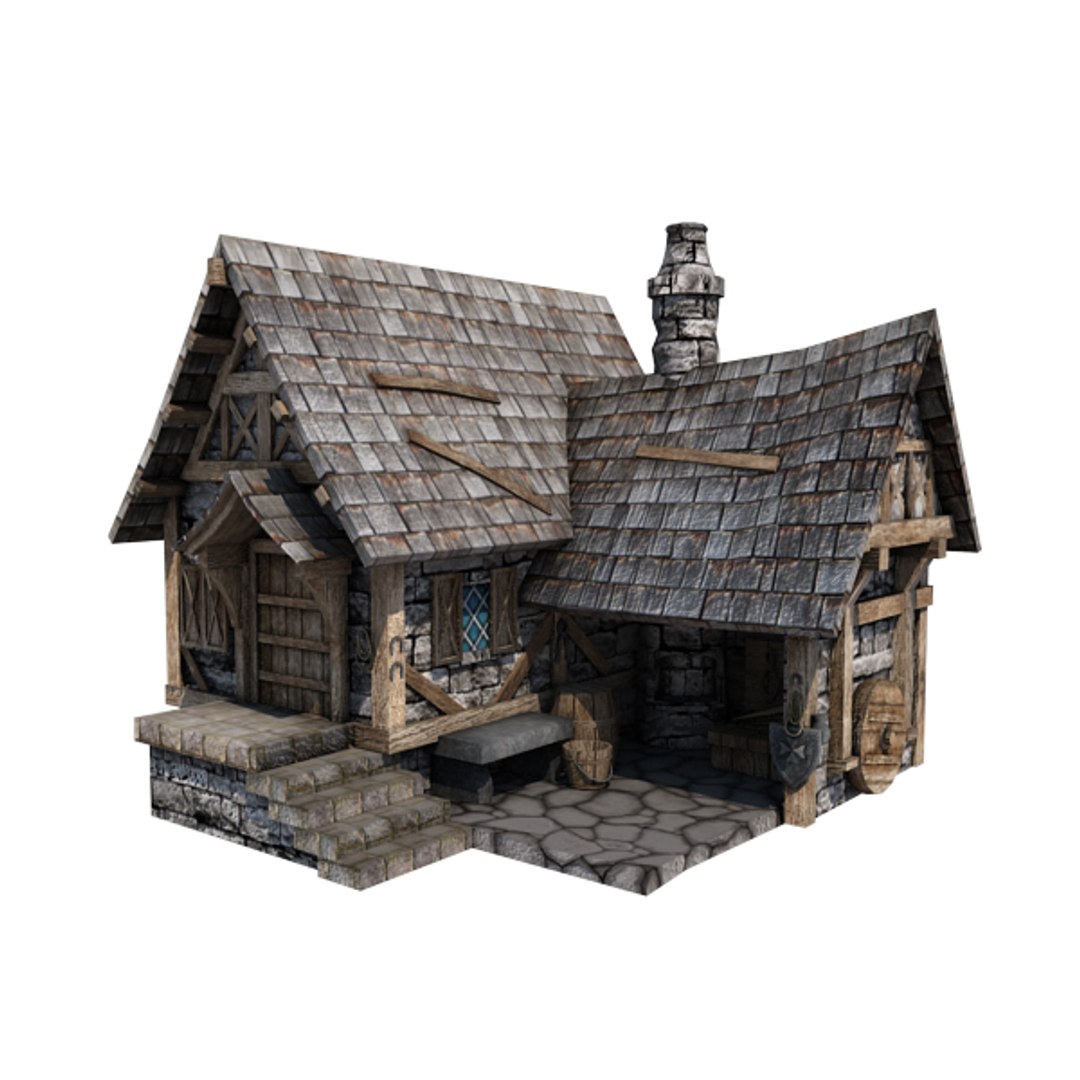 Medieval Blacksmith S Forge 3d Model