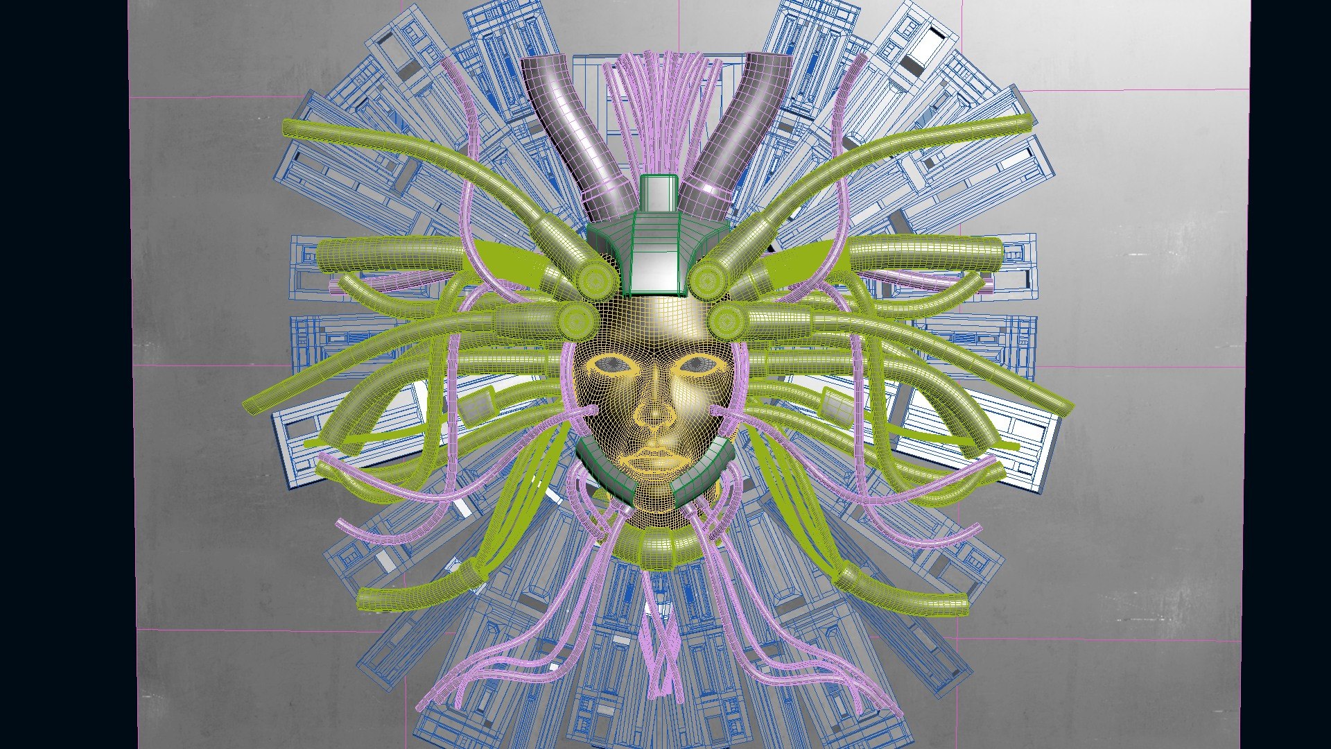 3D Cyber God - TurboSquid 1967576