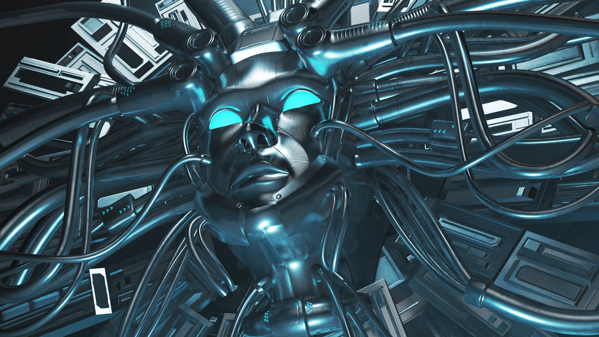 3D Cyber God - TurboSquid 1967576