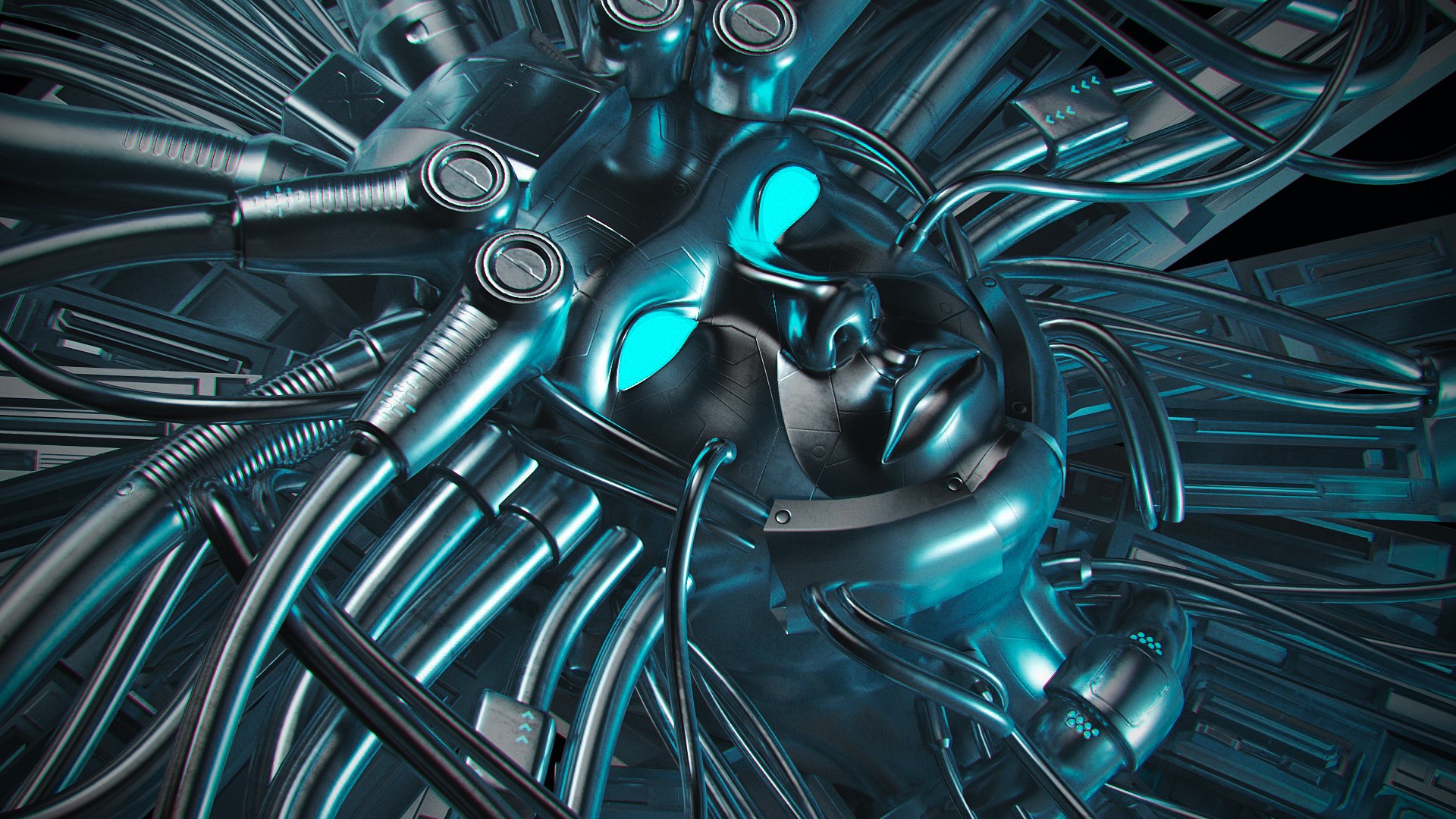 3D Cyber God - TurboSquid 1967576