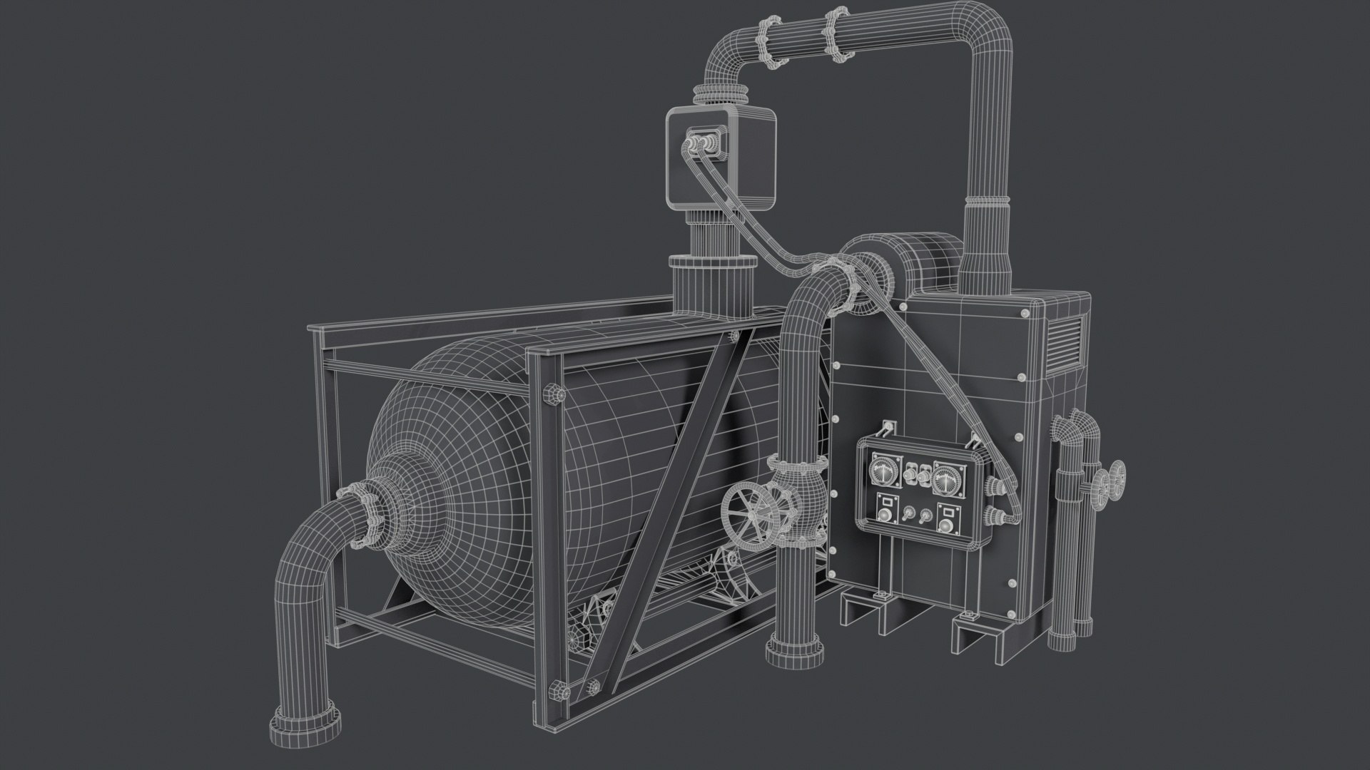 Rusty Industrial Compressor Model - TurboSquid 2431685