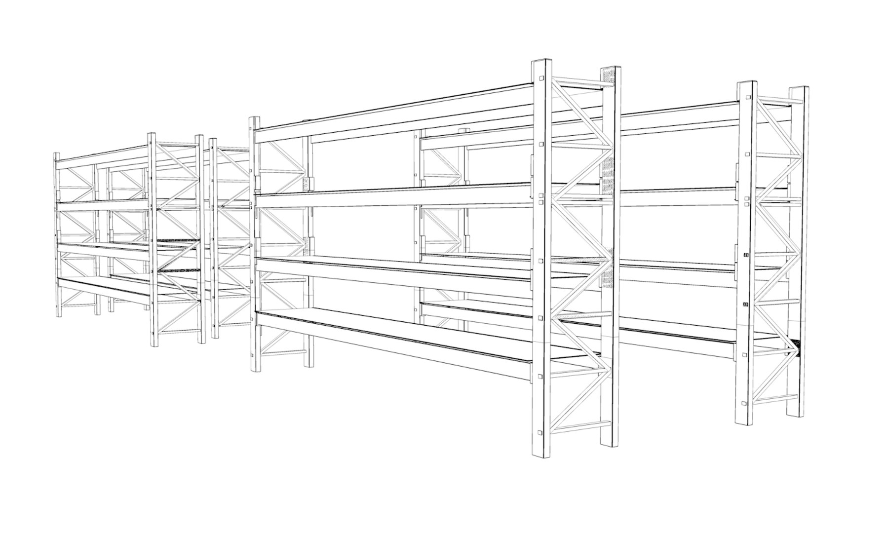 3D Model Pallet Rack - TurboSquid 1441407