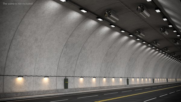 modelo 3d Sección transversal de un túnel de carretera - TurboSquid 2268776