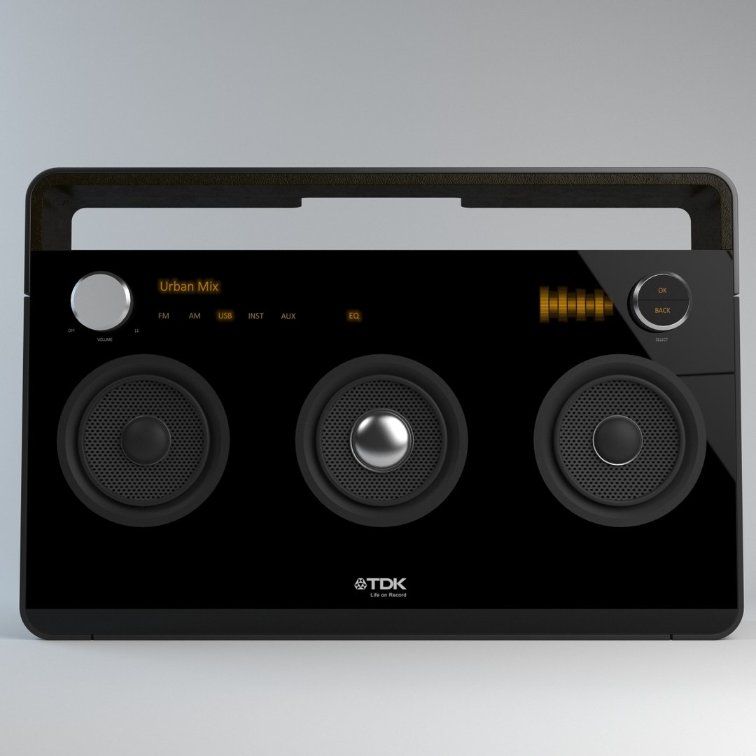 tdk boombox speaker 3d model